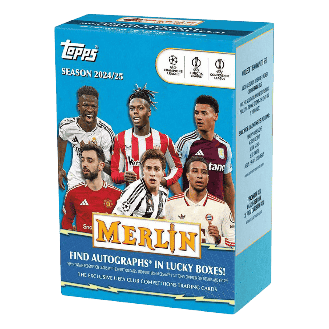 2024-25 Topps Chrome Merlin UEFA Club Competitions Soccer Blaster Box ...