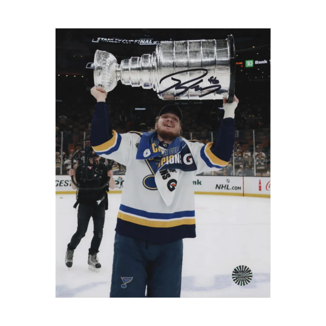 Robert Thomas St Louis Blues Autographed Stanley Cup Photo: Black Sign ...