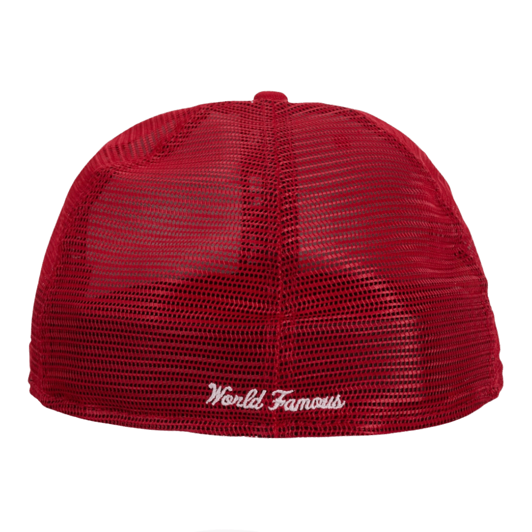Supreme Box Logo Mesh Back New Era Red 59FIFTY Fitted Hat Supreme Box Logo Mesh Back New Era Red 59FIFTY Fitted Hat